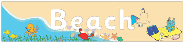 The Beach Display Poster | Free Early Years & Primary Teaching ...