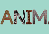 Uppercase Textured Animal Letters