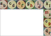 Vintage Lowercase Alphabet Page Border