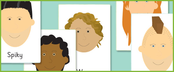 Early Learning Resources Hair Style / Colour A4 Picture Cards