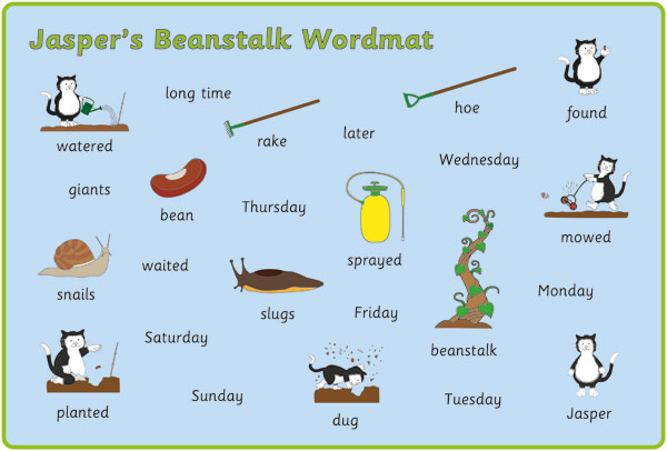 Early Learning Resources Jasper’s Beanstalk Word Mats