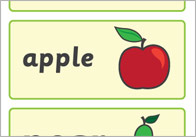 The Very Hungry Caterpillar Word Flashcards