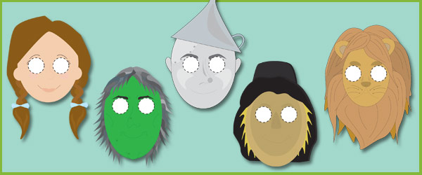 Early Learning Resources The Wizard of Oz Masks for Role-Play