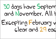 Remembering the Months Rhyme