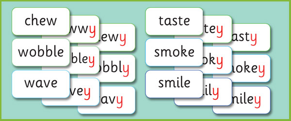 Early Learning Resources Phase 6 'y' Suffix Matching Cards