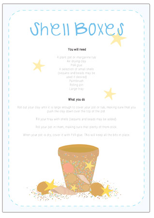 Early Learning Resources Shell Boxes Craft Activity | EYFS and KS1