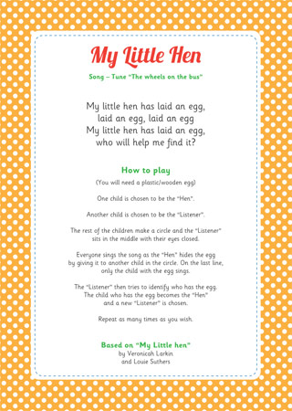 My Little Hen Song | EYFS and KS1 | Free Early Years & Primary Teaching ...