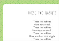These Two Rabbits Rhyme | EYFS and KS1