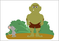 The Mouse and the Big Bad Troll Illustrated Story