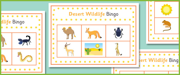 Early Learning Resources Desert Wildlife Bingo