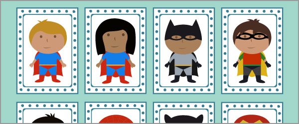 Early Learning Resources Superhero Snap Cards / Matching Pairs