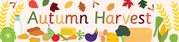 Early Learning Resources Large Autumn Harvest Display Poster / Banner