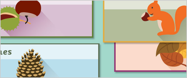 Early Learning Resources Autumn Group Table Signs