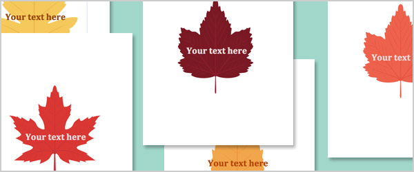 Early Learning Resources Editable Autumn Leaves