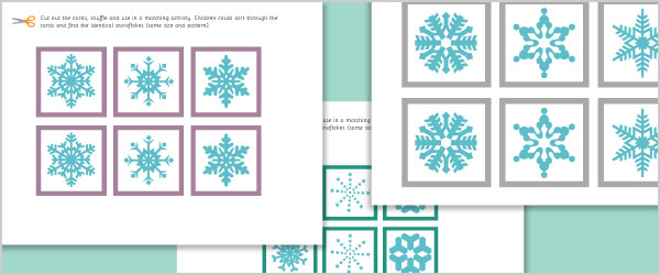 Early Learning Resources Snowflakes Matching Pairs Game