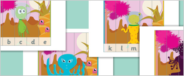 Early Learning Resources Alien Alphabet Puzzles