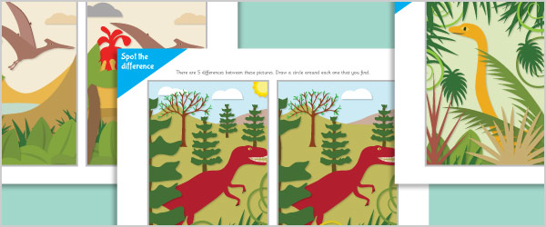 Early Learning Resources Dinosaur Spot the Difference
