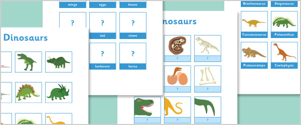 Early Learning Resources Dinosaur Vocabulary Activity