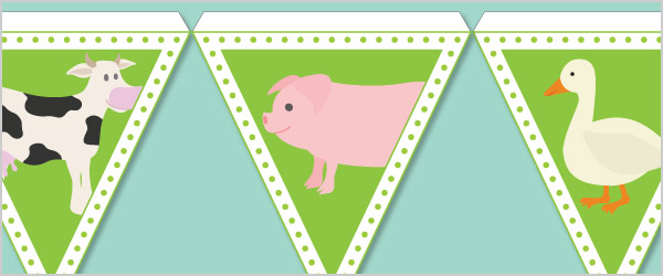 Early Learning Resources Farm Bunting