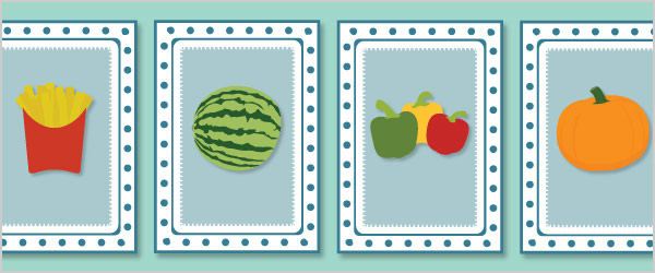 Early Learning Resources Food Snap Cards / Matching Pairs