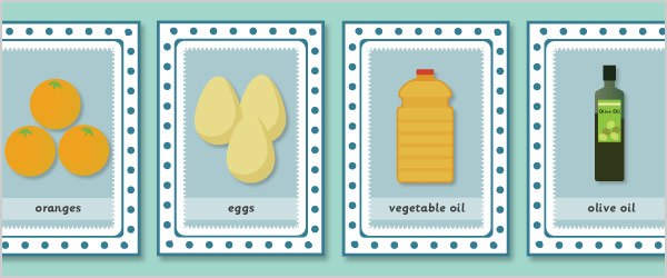 Early Learning Resources Food Snap Cards (With Words)
