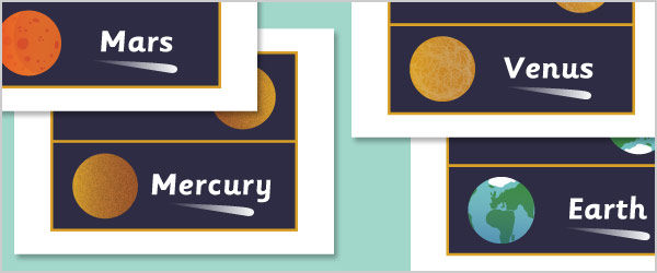 Early Learning Resources Solar System Group Signs