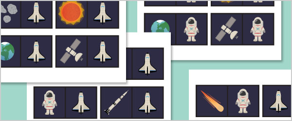 Early Learning Resources Space Dominoes
