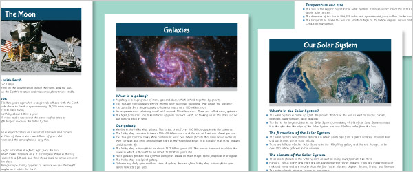 Early Learning Resources Space Fact Posters