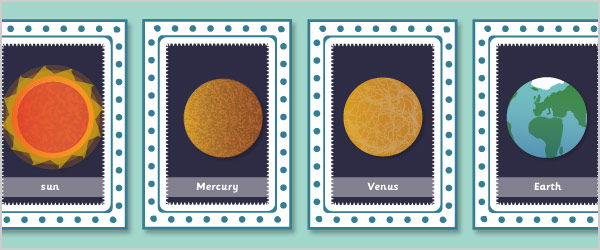 Early Learning Resources Space Snap Cards with Words