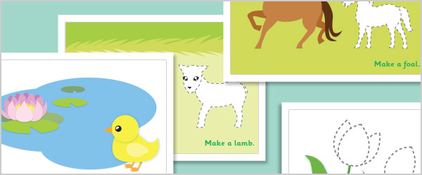 Early Learning Resources Spring Playdough Mats