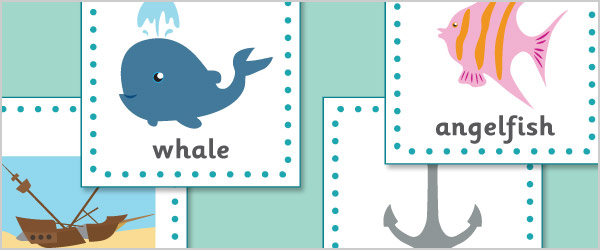 Early Learning Resources Under the Sea 15cm Topic Cards