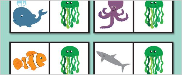 Early Learning Resources Under the Sea Dominoes