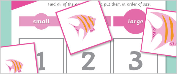 Early Learning Resources Under the Sea Size Sorting Activity