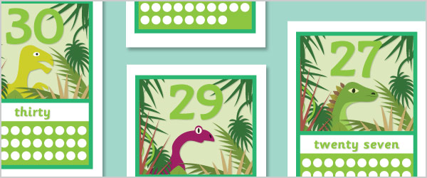 Early Learning Resources Dinosaur Numbers 0-30
