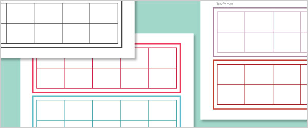 Early Learning Resources Blank Tens Frames
