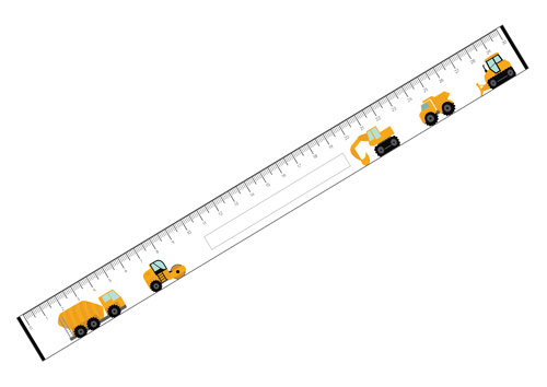 Early Learning Resources Construction Vehicles Printable Rulers