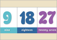 Counting in 9s Number Tracks