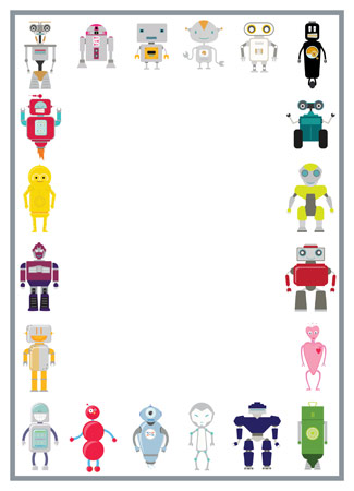 Early Learning Resources Robot Editable Notepaper