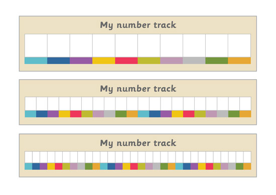 Early Learning Resources Simple Blank Number Tracks