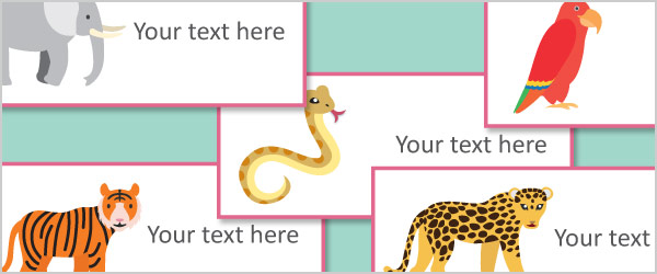 Early Learning Resources Exotic Animals Editable Labels