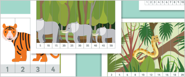 Early Learning Resources Jungle Number Puzzles