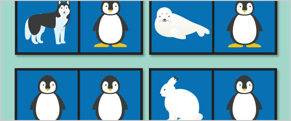 Early Learning Resources Polar Animals Dominoes