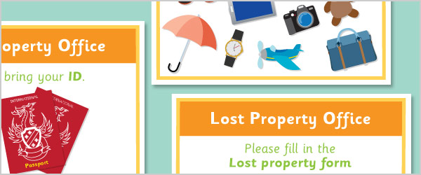 Early Learning Resources Lost Property Signs
