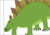 Dinosaur Mathematical Length Cards