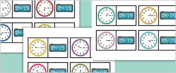 Early Learning Resources 'Quarter Past' Telling The Time Resource Pack