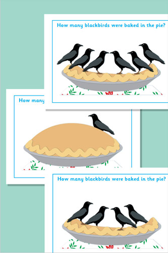 Early Learning Resources 'Blackbirds Baked in a Pie' Counting Flash ...