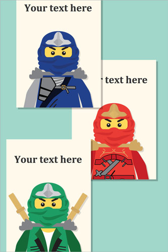 Early Learning Resources Editable Ninja Prints