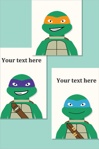 Early Learning Resources Editable Turtles Prints