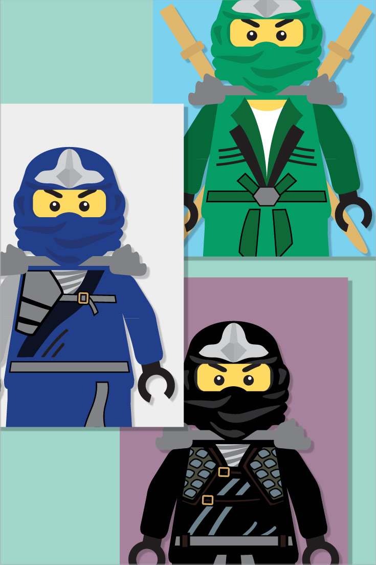 A4 Ninja Prints: Bedroom Decor or Classroom Displays