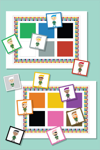 Early Learning Resources Christmas Elves Colour Matching Game - Free ...